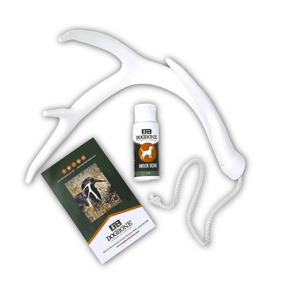 DogBone Shed Hunting Antler Retriever Training Kit - Dummy & Scent