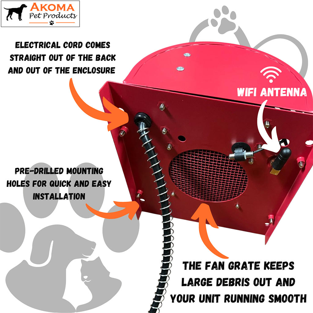 Akoma Hound Heater with Wi-Fi & Camera | Dog House Heater & Thermostat