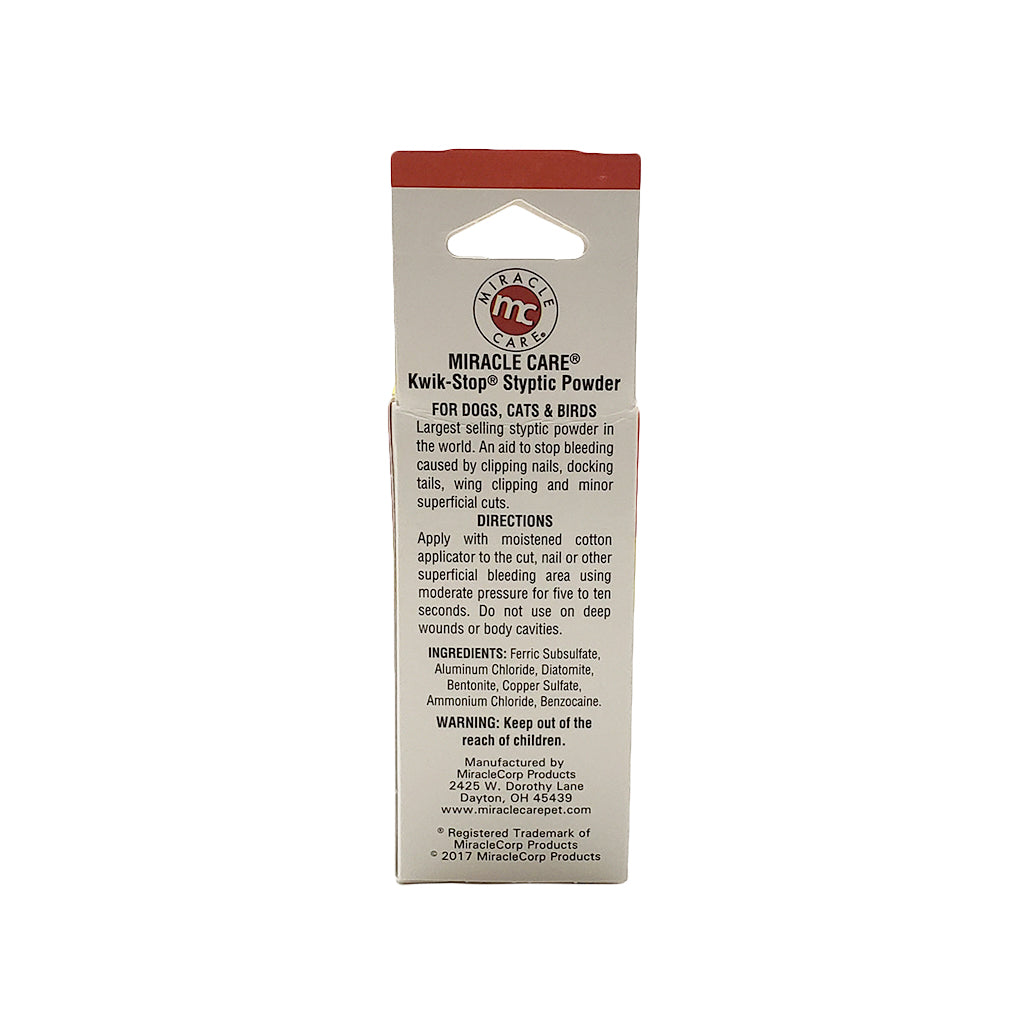 Stops Bleeding - Kwik Stop Styptic Powder 1/2 Oz - Lion Country Supply