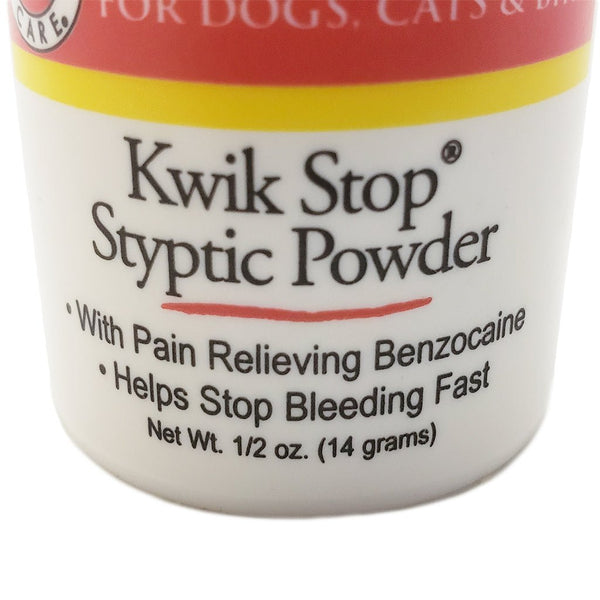 Stops Bleeding - Kwik Stop Styptic Powder 1/2 Oz - Lion Country Supply