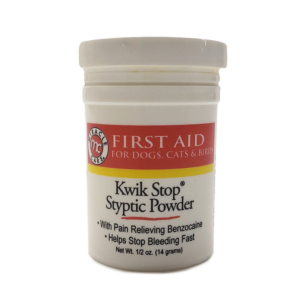 Stops Bleeding - Kwik Stop Styptic Powder 1/2 Oz - Lion Country Supply