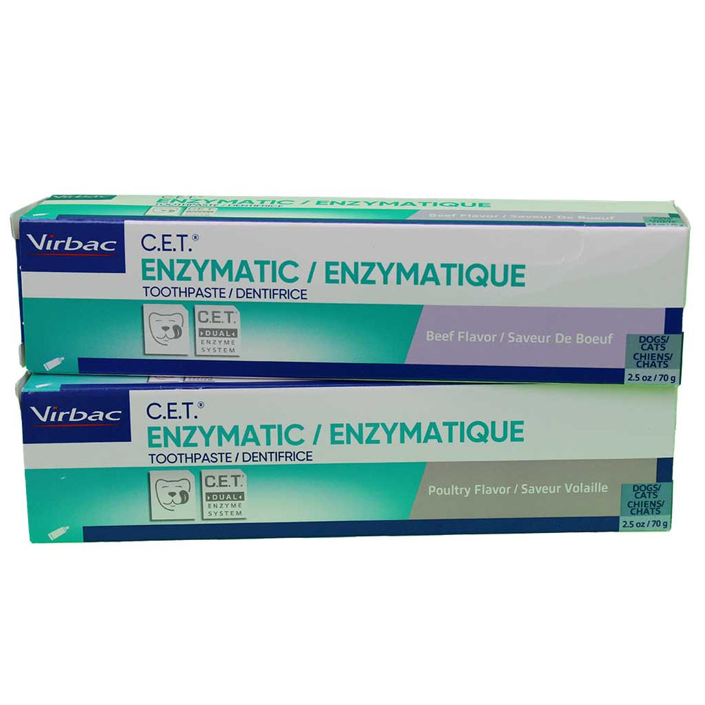 Virbac CET Enzymatic Toothpaste for Dogs - Poultry & Beef Flavors