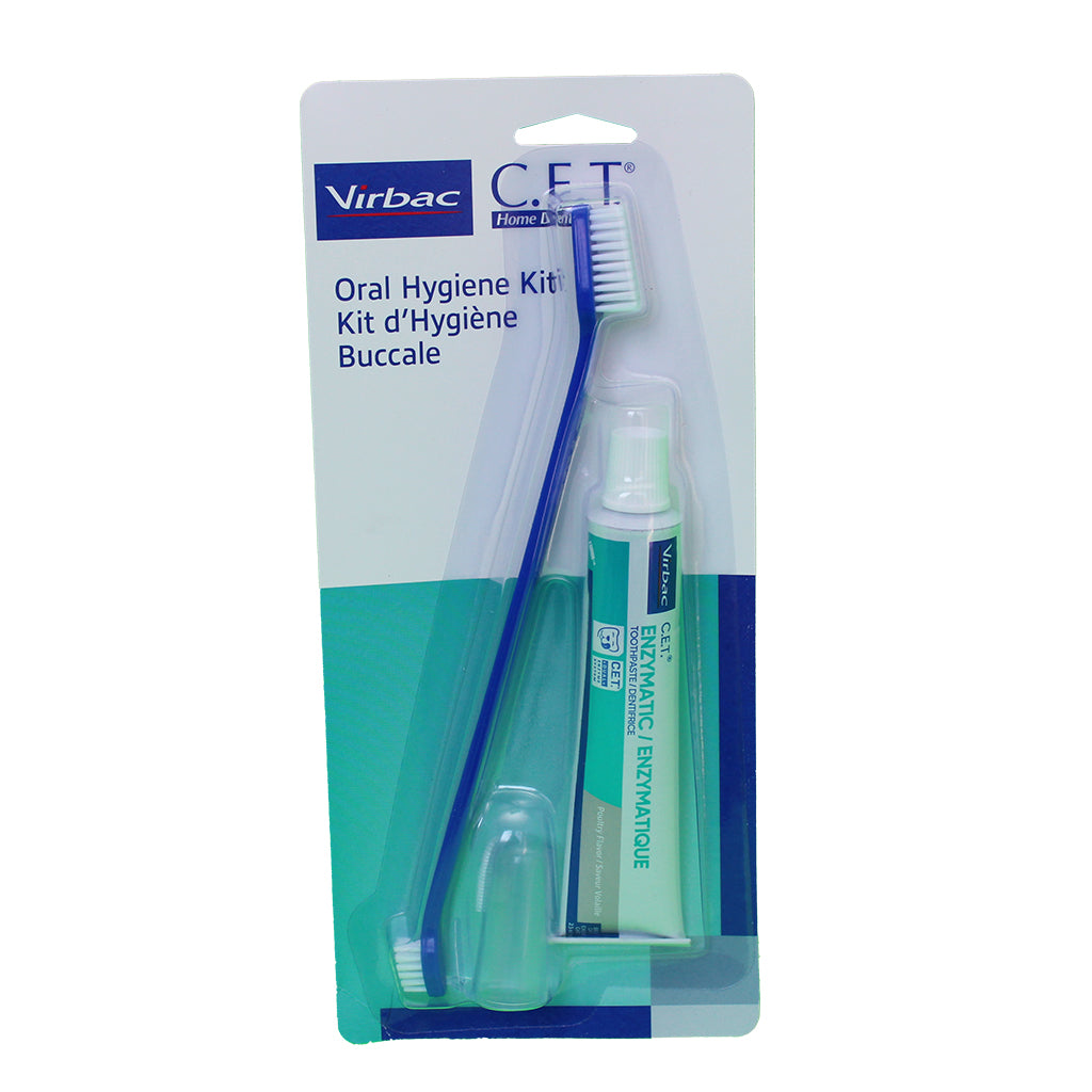 Virbac CET Oral Hygiene Kit - Toothbrush, Toothpaste & Fingerbrush