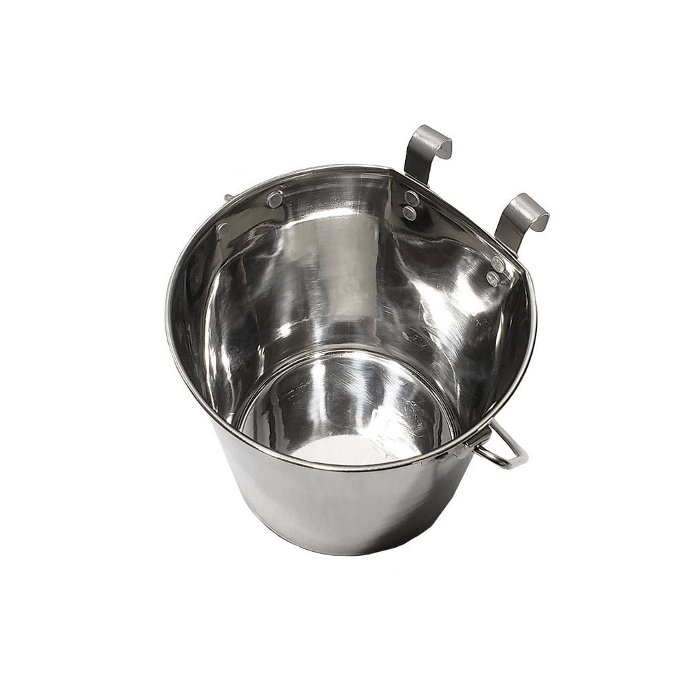 Stainless Steel Flat Sided Kennel Pail - Lion Country Supply