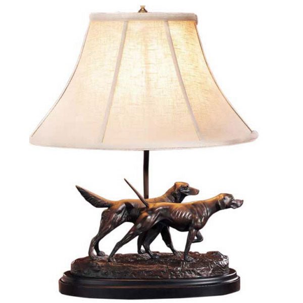 Pair of Pointing Dogs Lamp