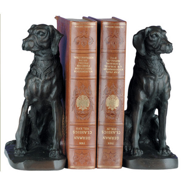 Sitting Black Lab Bookends
