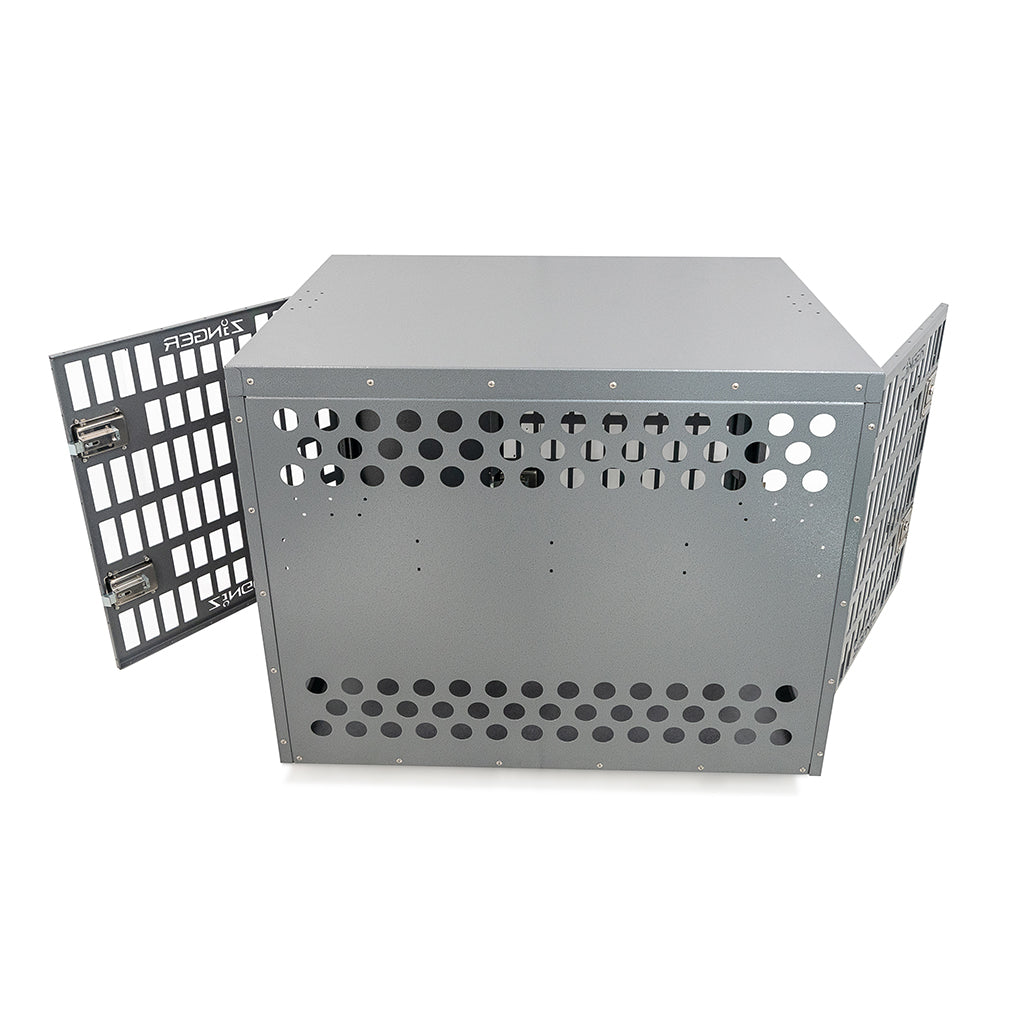 Zinger Deluxe 6000 Front & Back Entry Aluminum Dog Crate - Large Dogs